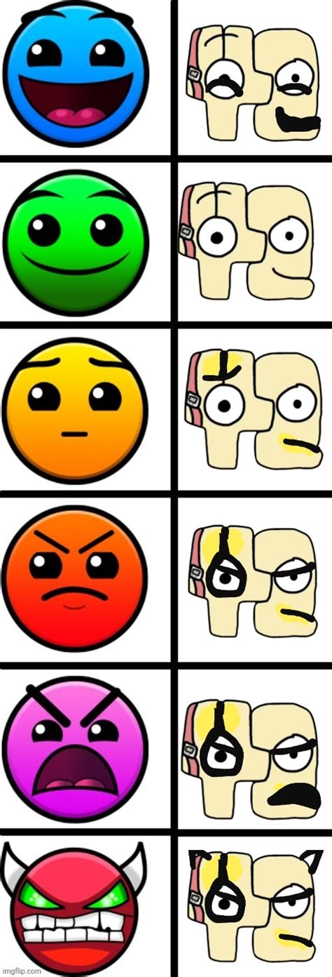 Geometry Dash Difficulty Face To Number Lore 42 Imgflip