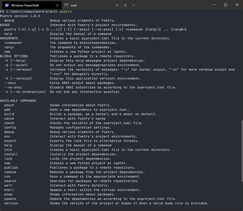 No Colors In Windows Terminal Or Cmd Issue Python Poetry Poetry Github