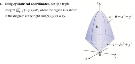 Solved Using Cylindrical Coordinates Set Up A Chegg Com