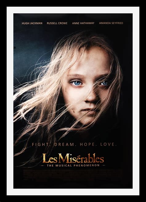 Les Miserables 2012 Original Movie Poster Famous Movie Posters
