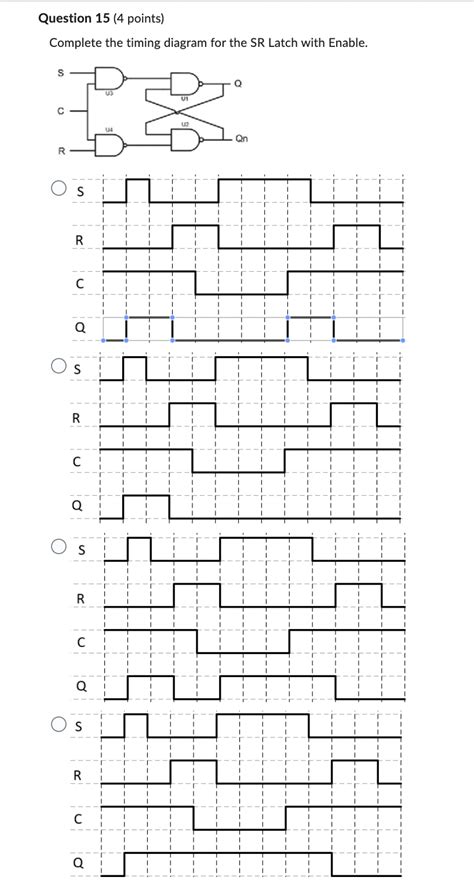 Solved Complete The Timing Diagram For The Sr Latch With