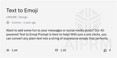 Prompt Text To Emoji By Jumma Aiprm For Chatgpt