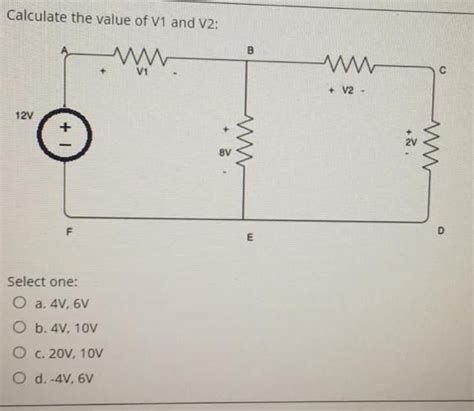 answered calculate the value of v1 and v2 v1 … bartleby