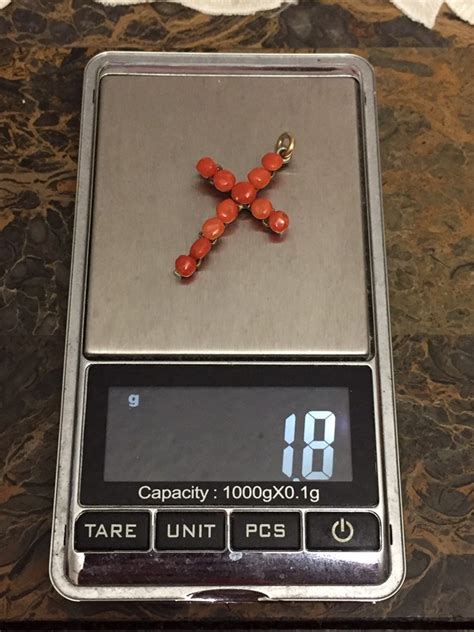 Victorian Salmon Red Coral Cross Pendant Etsy