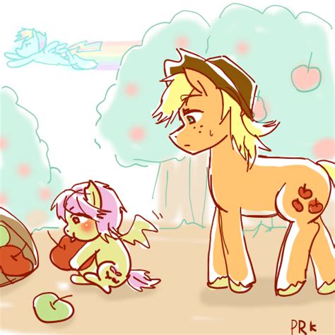 822022 Safe Artist Prk Character Applejack Character Fluttershy Applejack Male