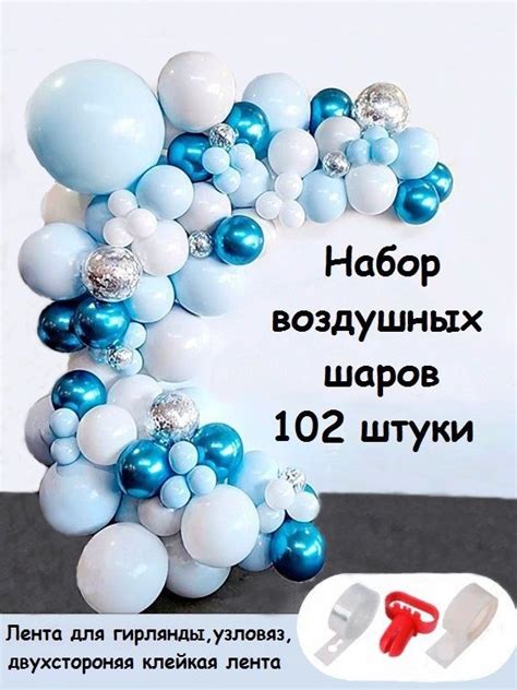 Набор воздушных шаров фотозона День Рождение арка купить в интернет магазине Ozon с