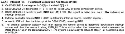Ds90ub925 And Ub927 Intb And Isr Behavior Interface Forum Interface Ti E2e Support Forums