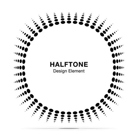 Convex Abstract Halftone Distorted Star Frame Vector Image