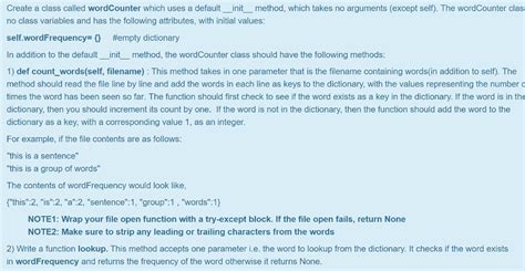 Solved Create A Class Called Wordcounter Which Uses A