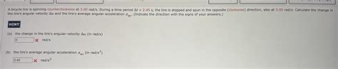 Solved The Tires Angular Velocity Δω ﻿and The Tires