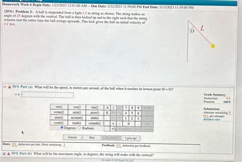 solved 20 problem 3 a ball is suspended from a light 15