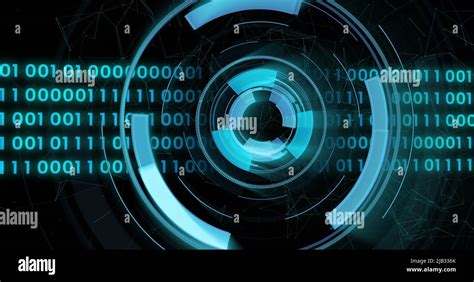 Image Of Scope Scanning With Binary Coding Data Processing Stock Photo Alamy