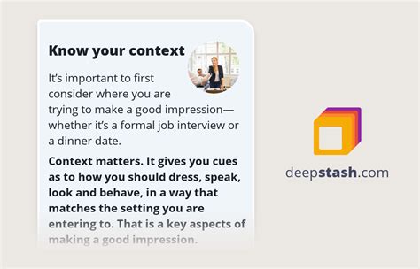 Know Your Context Deepstash