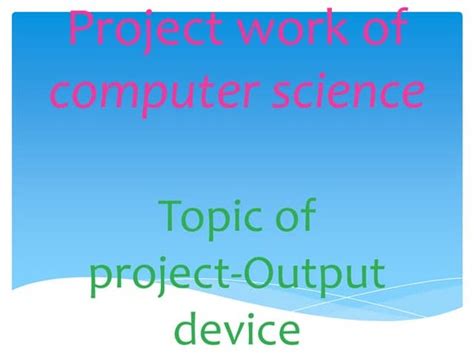 Audio Input Output Devices Pptx Computer Peripherals Computing