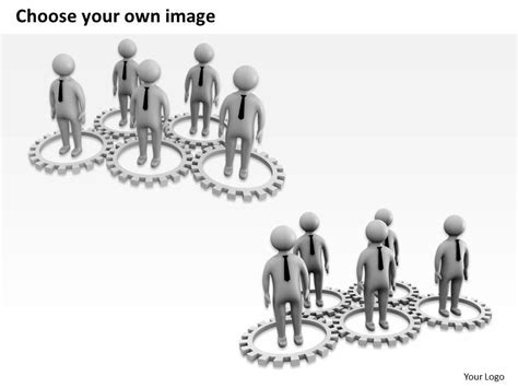 Illustration Of Business People On Gears Ppt Graphics Icons Powerpoint Presentation PowerPoint