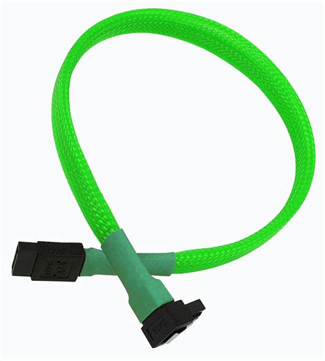 Кабель SATA Nanoxia SATA3 (6Gb/s) Cable 60см, угловой разъем, неоновый ...
