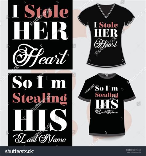 Matching Couple T Shirt Designs Stock Vector Royalty Free 1621786636 Shutterstock