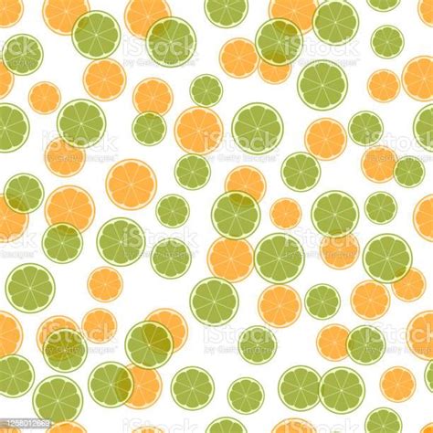 오렌지와 라임여름 일러스트레이션 흰색 배경에 화려한 과일이있는 Seamlees 패턴 식품 개념 초대 포스터 카드 직물 직물을위한 템플릿 디자인 0명에 대한 스톡 벡터 아트