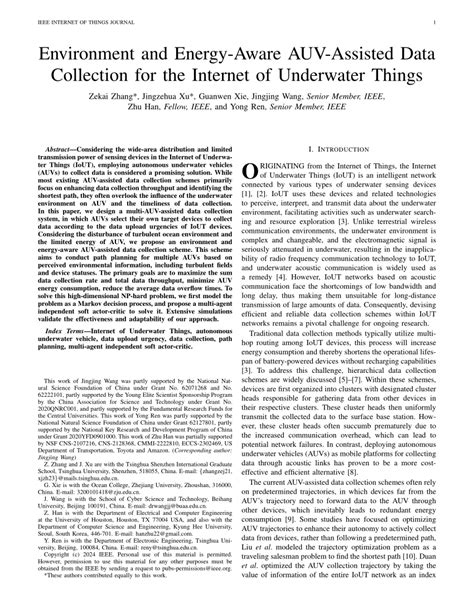 Pdf Environment And Energy Aware Auv Assisted Data Collection For The