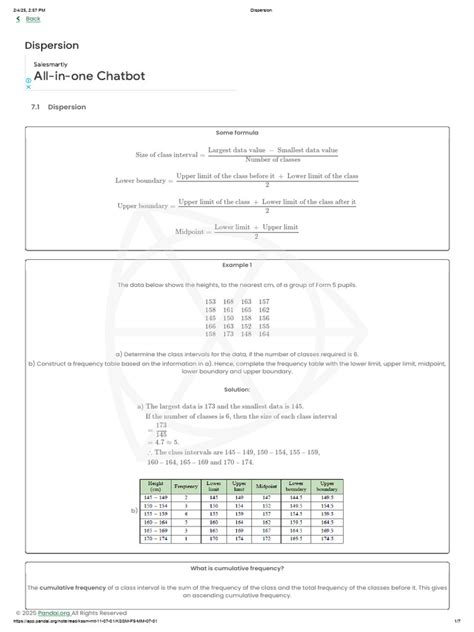Dispersion Pdf Histogram