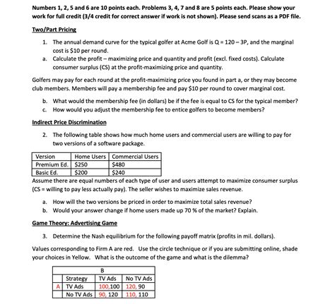 Solved Numbers 1 2 5 And 6 Are 10 Points Each Problems 3