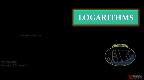 Logarithms And Antilogarithms Youtube