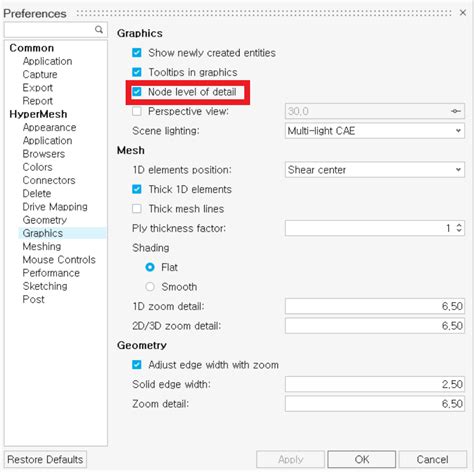Hyperworks Node 크기 조절 방법 Altair Community