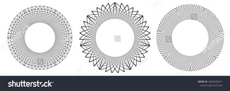 Abstract Circle Patterns Round Frame Design Stock Vector Royalty Free