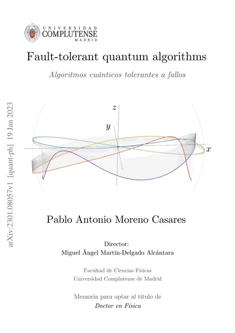 Pdf Fault Tolerant Quantum Algorithms