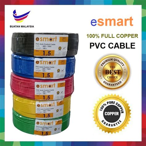 ESmart 1 5mm 2 5mm PVC Cable Electric Wiring Cable Kabel Wayar Elektrik Shopee Malaysia