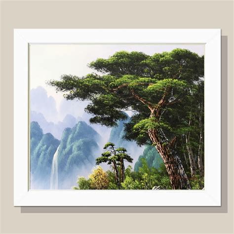 건승의소나무 부자되는그림 풍수지리그림 흰색 12호 이랜드몰