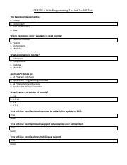 CS 3305 Unit 7 Self Test Pdf CS 3305 Web Programming 2 Unit 7