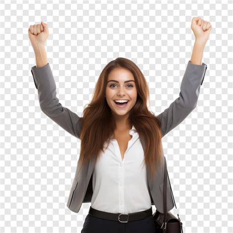 Sucesso De Estudantes Do Sexo Feminino Em Alta Resolu O Sobre O Fundo De Transpar Ncia Psd