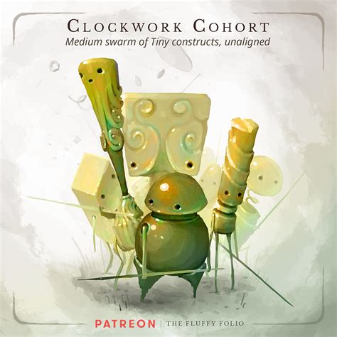 Clockwork Cohort Medium Swarm Of Tiny Constructs Unaligned The