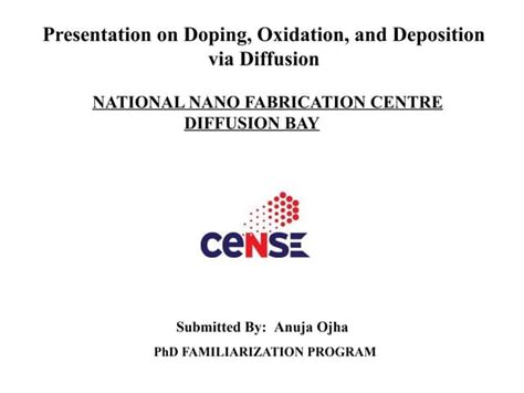 About Diffusion Phenomenon Which Is Followed In Doping Deposition And Oxidation Pptx