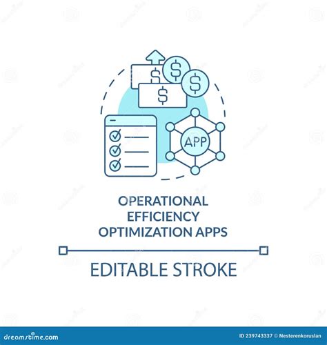 Operational Efficiency Blue Gradient Concept Icons Cartoon Vector 239926631