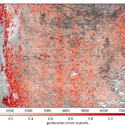 geolocation errors of mersi ii 250 m bands in the focal plane