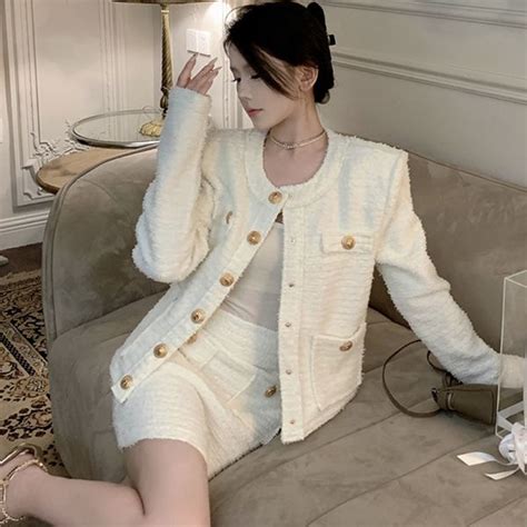 린다걸 코디세트트위드 자켓트위드 미니스커트 투피스 세트 캐주얼 러블리 하객룩 상견례 결혼식 간절기 데이트 데일리 오피스룩 셋업 Set