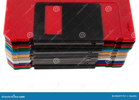 Colored Old Retro Floppy Diskettes In Stack Stock Image Image Of Store Storage 292071757