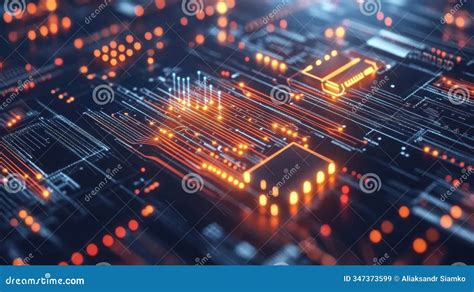 Quantum Flow Of Information Strings Beams Of Digital Flow Cpu Processor And Data Loop