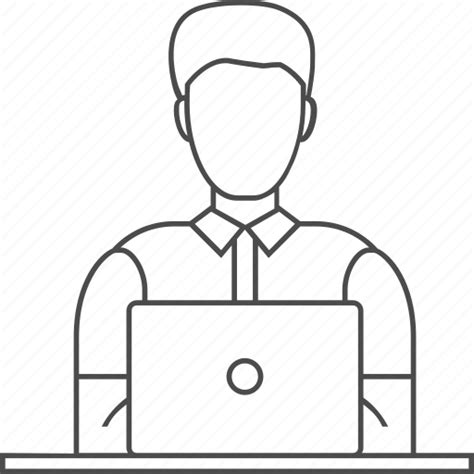 Developer Backend Frontend Male Programmer Coding Qa Icon