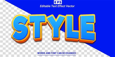 Premium Vector Style 3d Editable Text Effect Vector With Background