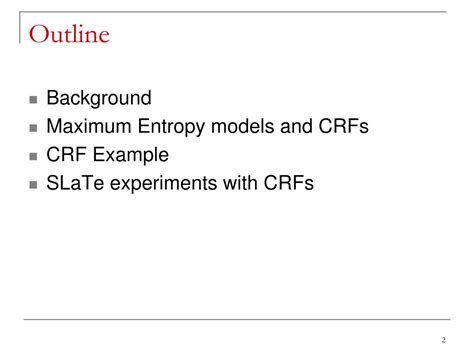 Ppt Conditional Random Fields An Overview Powerpoint Presentation