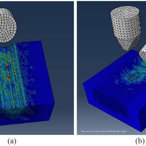 The Simulation Of Cutting Teeth Broken Rock A Cutting And B Download Scientific Diagram