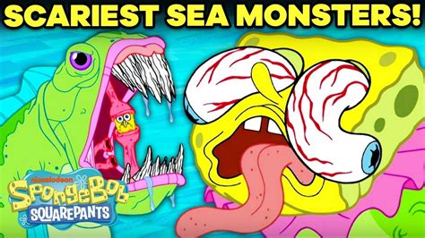 Spongebobs Scariest Sea Monsters 😈👻🍍spongebob Squarepants Youtube