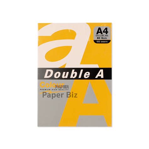 Double A กระดาษสี ขนาด A4 หนา 80 แกรม 100 แผ่น Shopee Thailand