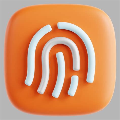 Premium Photo 3d Fingerprint Button