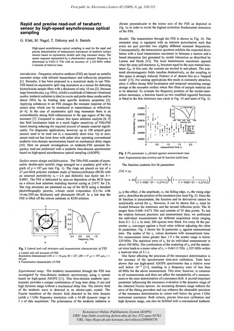 Pdf Rapid And Precise Read Out Of Terahertz Sensor By High Speed Asynchronous Optical Sampling