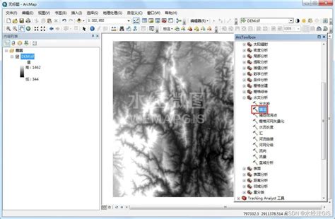 如何使用arcgis进行水文分析arcgis怎么根据等高线找出分水岭 Csdn博客