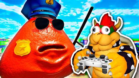 bowser plays pou exe 6 police mod bou s revenge 6 like pro youtube